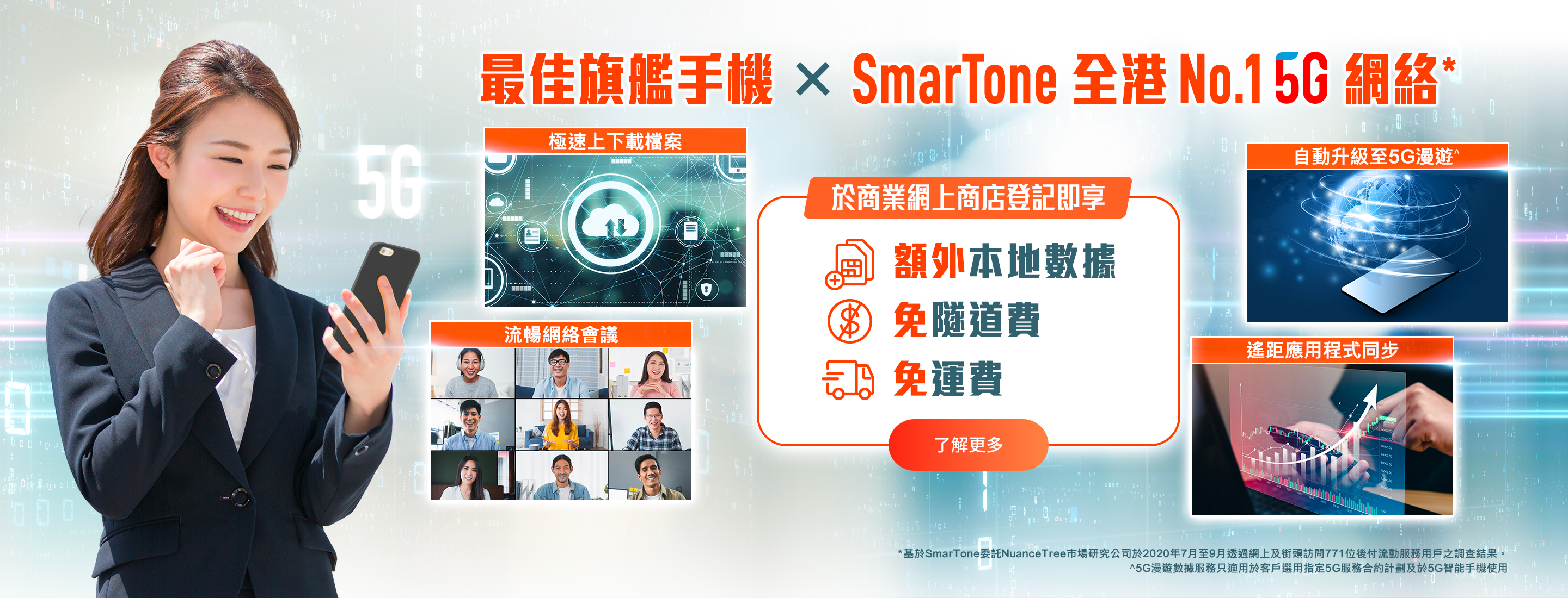 流動通訊服務 - 5G/4.5G 上網 | 立即上台 | SmarTone Solutions